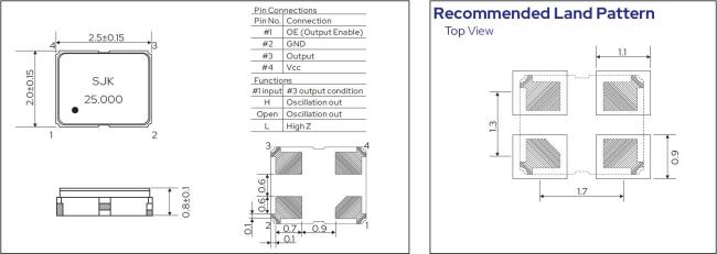 SMD2520-Crystal-Oscillator-Dimensions