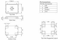 China High Frequency Stability SMD 7050 RTC Oscillator With ±25ppm Frequency Stability for sale