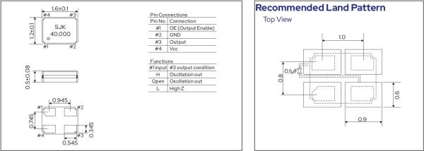 Compact Size 8N Series SMD 1612 Crystal Oscillator 1MHz To 80MHz For Space Constrained