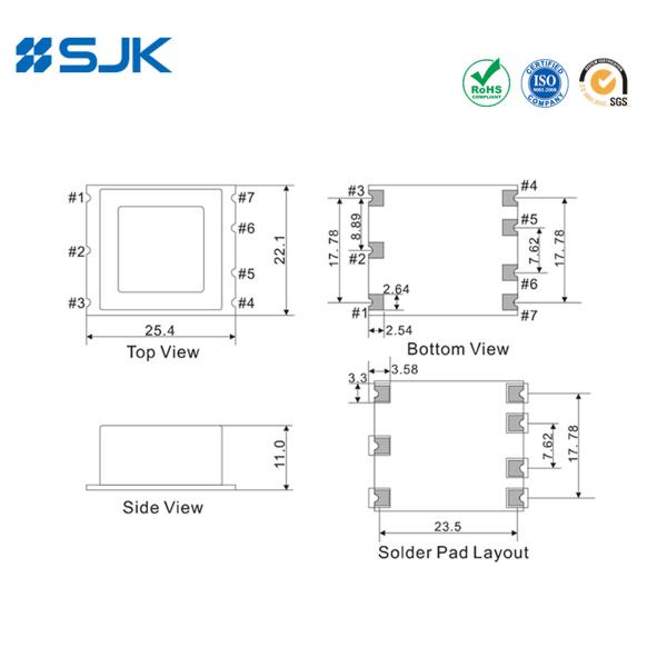SMD 25 X 22 X 11mm Size OCXO Support 5-40MHz 3.3V Oven Controlled Crystal Oscillator