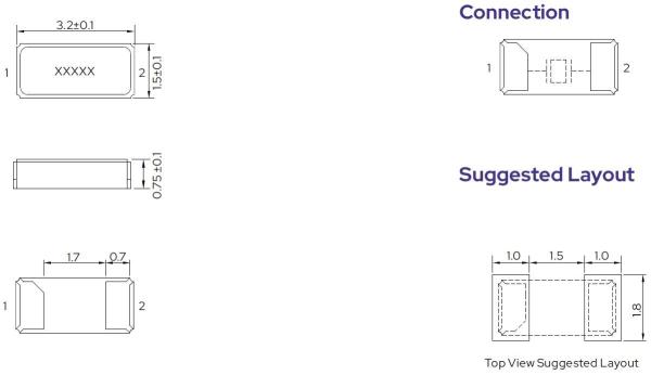 SJK-7L 32.768kHz 3.2*1.5 SMD Tuning Fork Crystal Resonators with High Precison and Reliability