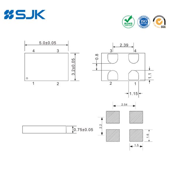 SJK8009 5032 MEMS ταλαντωτής χαμηλής ισχύος με 115 έως 137MHz SOT23-5 Πακέτο -40~+125°C