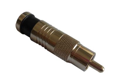 Cina Connettore RG59 di compressione del CCTV RCA del maschio, in lega di zinco e nichelato in vendita