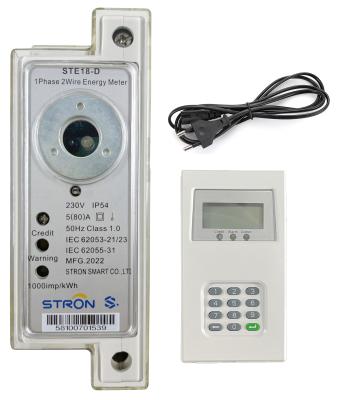 Cina Contatore elettrico prepagato intelligente 100A IP54 impermeabile a una sola fase in vendita