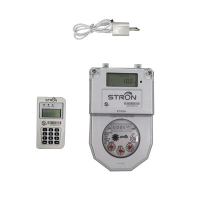 China STS Standard Prepaid Water Meter with 1km Measurement Range 84 Flow Rate and Lithium Battery for sale