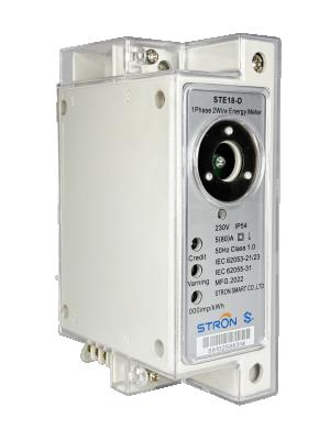 China STS Prepaid Din-Rail Meter Single Phase Electricity Meter+CIU RF/PLC Module Communication for sale