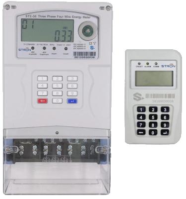 China STS three-phase keypad-type prepaid electricity meter Integration with a Data Concentrator Unit (DCU) for sale