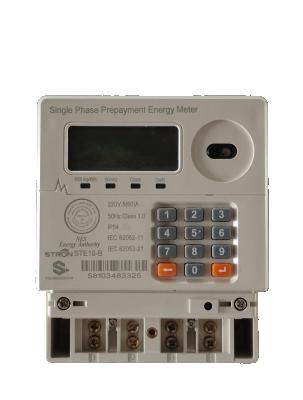 China STS Standard Prepayment Energy Meter, Single Phase, Class 1.0 Accuracy for sale