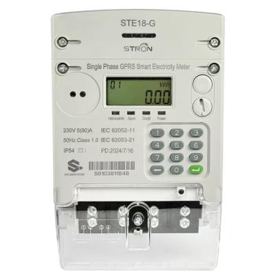 China Class 1 Accuracy Smart Prepaid Electricity Meter Featuring Keypad Input and Stronpay Vending Software Supporting Energy Usage for sale