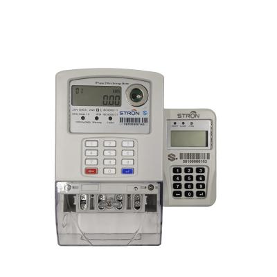 China Split Keypad Single Phase Prepaid electricity meter for sale