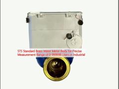 STS Standard Brass Body Industrial Water Meter for Precise Measurement Range of 0-999999 Liters