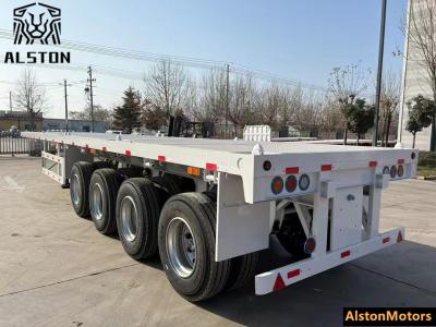 China 4 Axle Flatbed Trailer with 12 Locks for Rwanda – Factory Price for sale