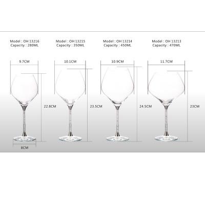 China Personalized Handmade High Quality Crystal Red Wine Glass White Wine Glass for sale