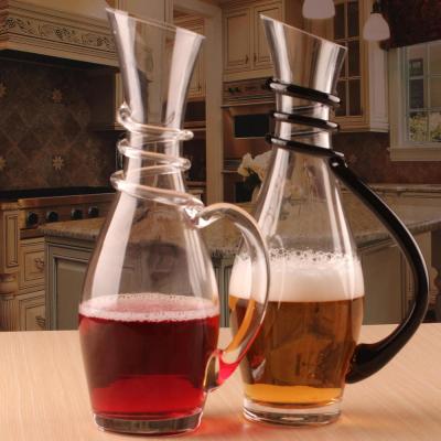 China Hand Blown Juice Beverage Carafe Lead Free Crystal Wine Glass Decanter for sale