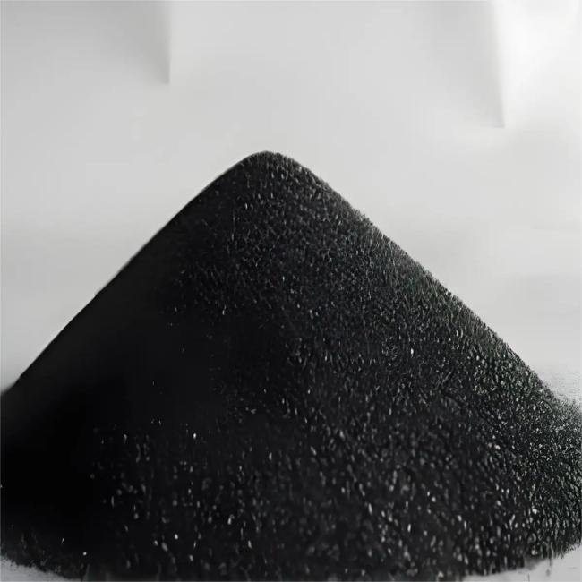 Black silicon carbide powder sample