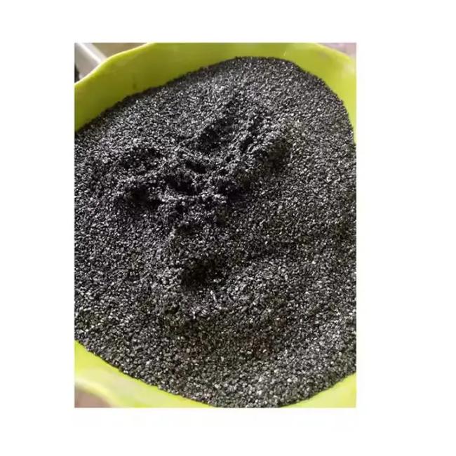 Black silicon carbide material sample
