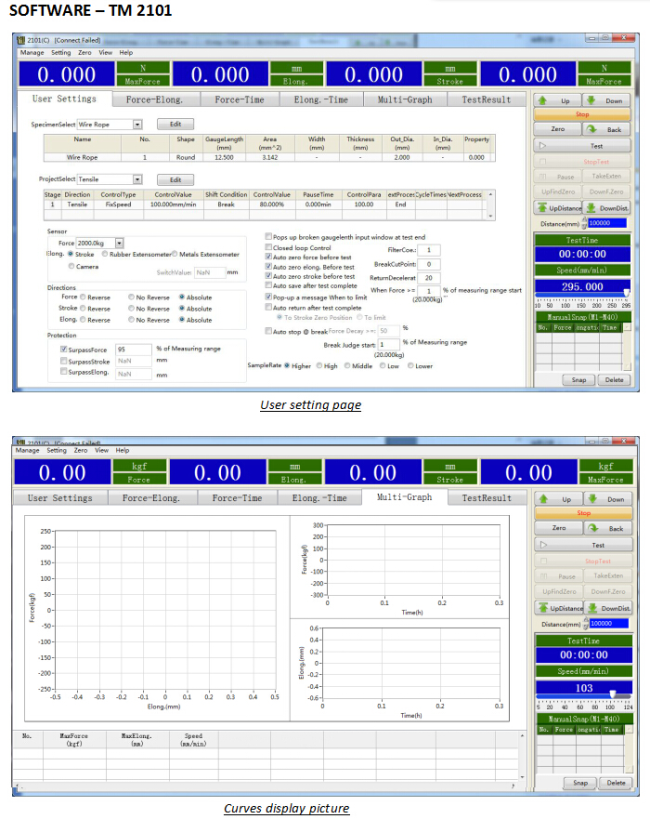 tensile testing machine software