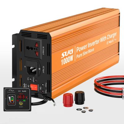 中国 格子充満が付いている太陽エネルギーインバーター1kw 1000W純粋な正弦波インバーターを離れた24v 48v 販売のため