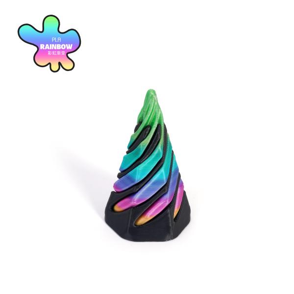 Quality PLA 3D Printed Vortex Thread Illusion Pass Through Pyramid Fidget Toy for Kids and Adults for sale