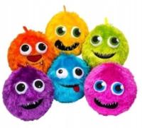 China 9'' Diameter Polyester Plush Smile Face Bouncing Balls for Customers for sale