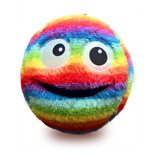 Quality Unisex Acceptable Custom Rainbow Colorful Inflatable Plush Ball for Customizatio for sale