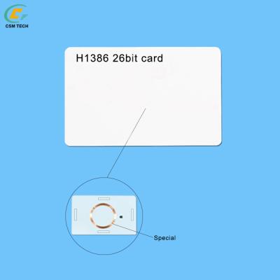 China 26bit HID 1386 ISOProx Card Thin 0.88mm White PVC 125KHz Access Card with 137 Million Codes for sale