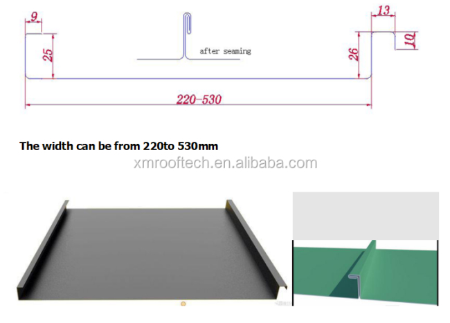 Standing seam steel roof panel machine standing seam metal roof roll forming machine
