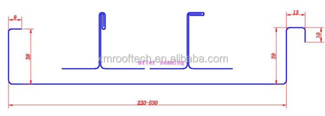 Standing seam steel roof panel machine standing seam metal roof roll forming machine