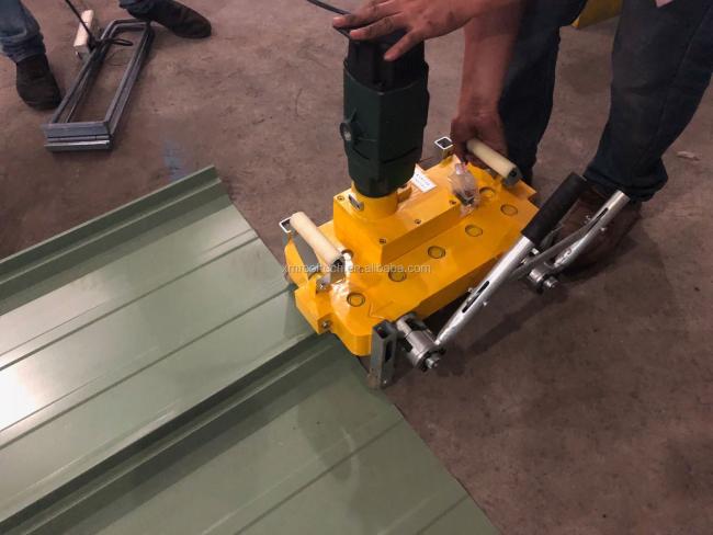 Electric Metal Roofing Panel Seaming machine seamer for arch roof panel sheet