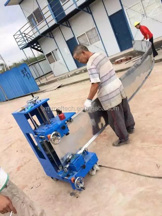 Portable standing seam roof curving machine snap lock panel curving machine