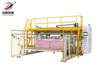 China Automatic Home Textile Fillet Cutting Machine 2300mm Width 6KW Ultrasonic Round Corner for sale