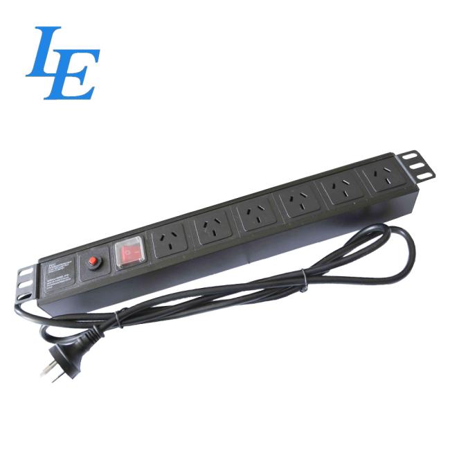 Wholesale 16A 8-Way Metered High Power Rack PDU for Data Center Server Cabinets Australia Type Made of Durable Aluminum Alloy