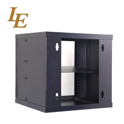 China 4U 12U Small Cabinet With Glass Doors 10 Inch Wall Mount Rack With Cantilever Shelf Home Network Cabinet for sale