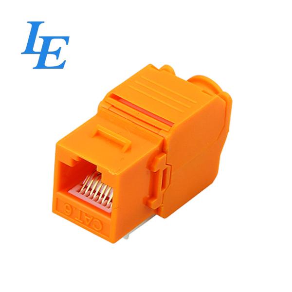 最高品質 オレンジ Cat5e Cat6 イーサネットキーストーン ジャック 空きパネル用