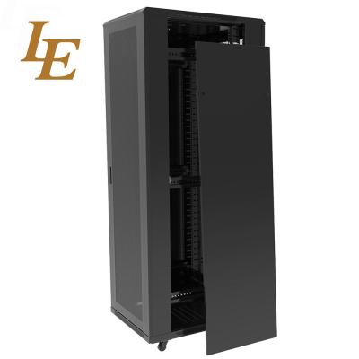 Cina 19" a terra SPCC Servitore a scarico nero Rack Data Center Gabinetto IT Porta perforata in vendita
