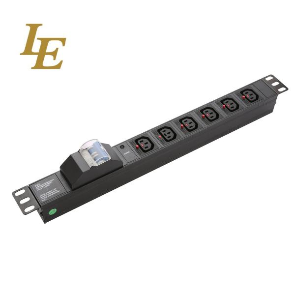 19 Inch Aluminum Black IEC Type 6 Ways 8 Outlets C13 C14 Power Distribution Unit 16Amp/32Amp With Commando Plug Available IEC320 Smart Socket PDU