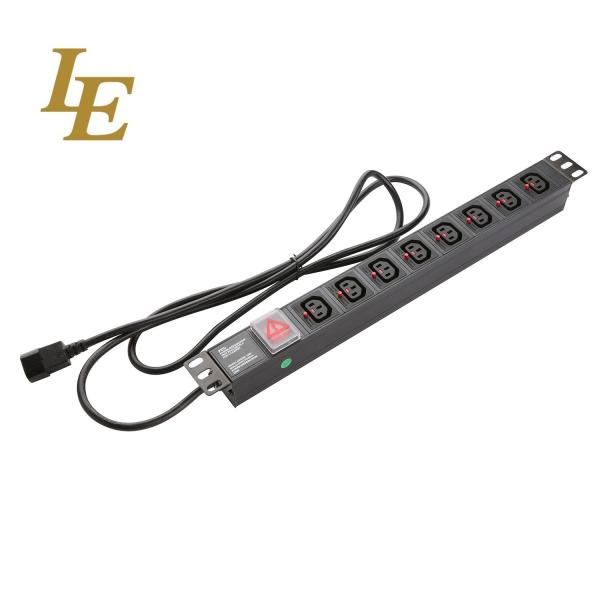 19 Inch Aluminum Black IEC Type 6 Ways 8 Outlets C13 C14 Power Distribution Unit 16Amp/32Amp With Commando Plug Available IEC320 Smart Socket PDU