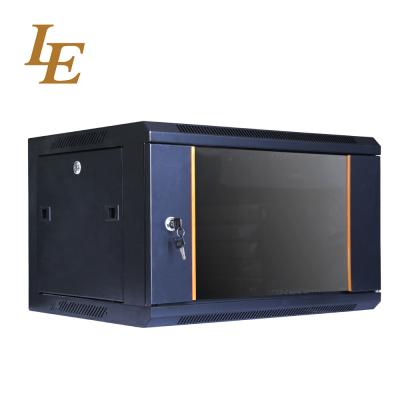 Cina 19 pollici 4U 6U 9U 12U 600mm Larghezza RAL7035 Grigio RAL9004 Nero Sezione singola IT Network Cabinet Rack montato a parete Soluzioni di rete con strisce decorative in vendita