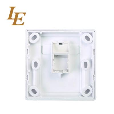 China Placa frontal ABS LE 86x86mm o 114x70mm de 4 puertos RJ45 para telecomunicaciones en venta