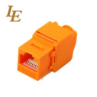 China Cat6 UTP Keystone Jack RJ45 Toolless 180° FLUKE Testing Modular Ethernet Jack for sale