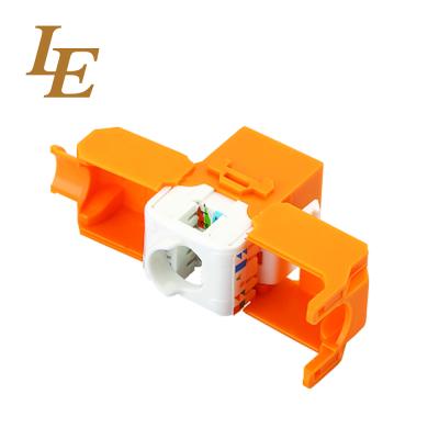 China Cat6 UTP Keystone Jack RJ45 Toolless 180° FLUKE Testing Modular Ethernet Jack for sale