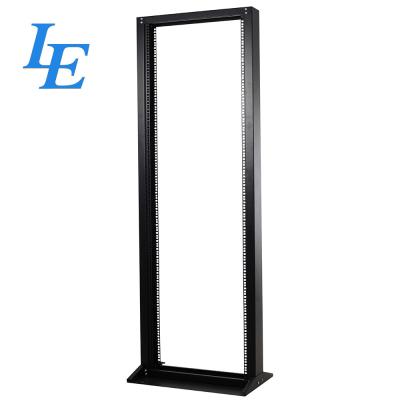 China Cold Rolled Steel Open Rack Cabinet Height 18U - 47U Static Loading 120kg for sale