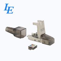 China RJ45 Shielded FTP Keystone Jack Module Connector CAT6 with 22.45mm Plug Length and 1.8g Weight - Two Fork Terminal Design for sale