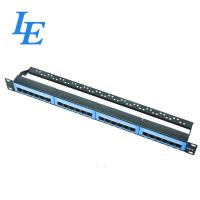 China 24 Port Cat6 UTP Network Patch Panel with Cable Management - 1U Rack Mount, -40°C to 60°C Operating Range for sale