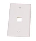 China White RJ45 Network Socket with Shutter Doors - Cat6 Compatible Wall Plate for Ethernet and Telephone Connections for sale