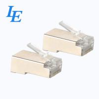 China 26AWG Cat5e FTP Shielded RJ45 Plug with 1.02mm Pitch and 50μ