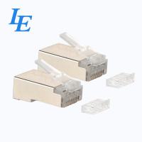 China FTP Cat6 RJ45 8P8C Network Plug for Solid Wire Cable - 24-28 AWG, 5.4mm OD, Gold Plated Contacts for sale