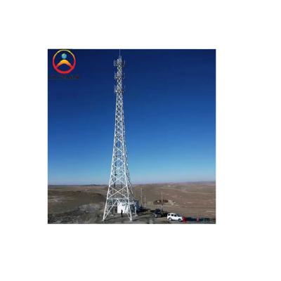 China 50m 4-legged Microwave Antenna Wifi Telecommunication Angle Steel Tower for sale