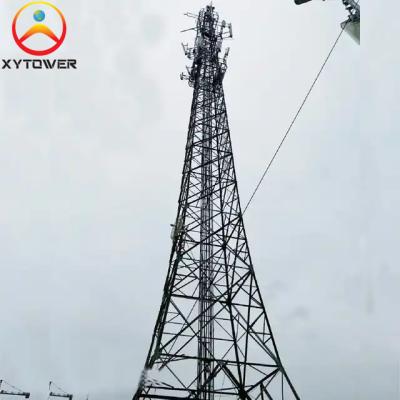 China 60m 4 Legged Lattice Steel Self Standing Microwave Radio Telecommunication Tower for sale