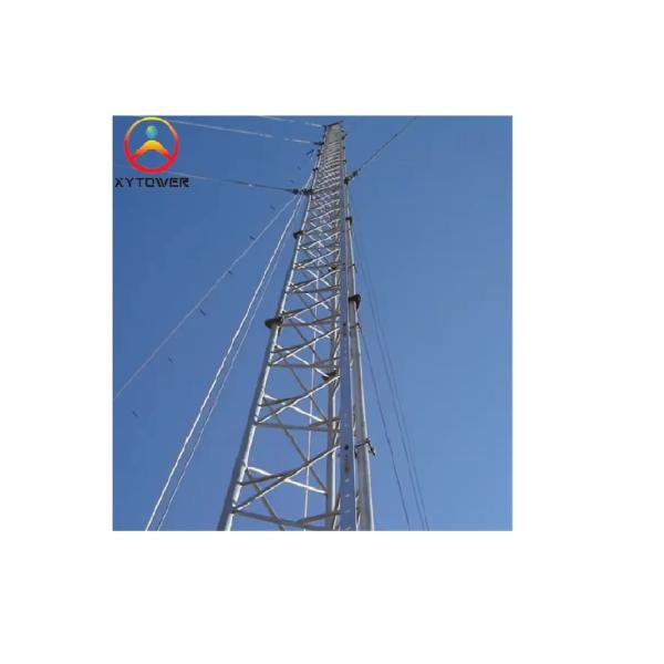 Quality Guyed Wire 5G/4G/3G Mast Galvanized Tubular Steel Telecommunication Tower for sale